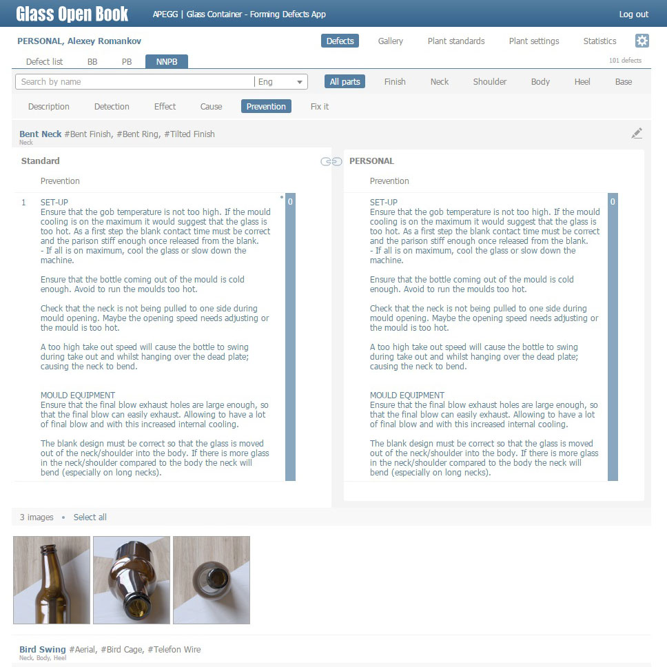 Services / Glass Forming Defects Training | APEGG Ltd